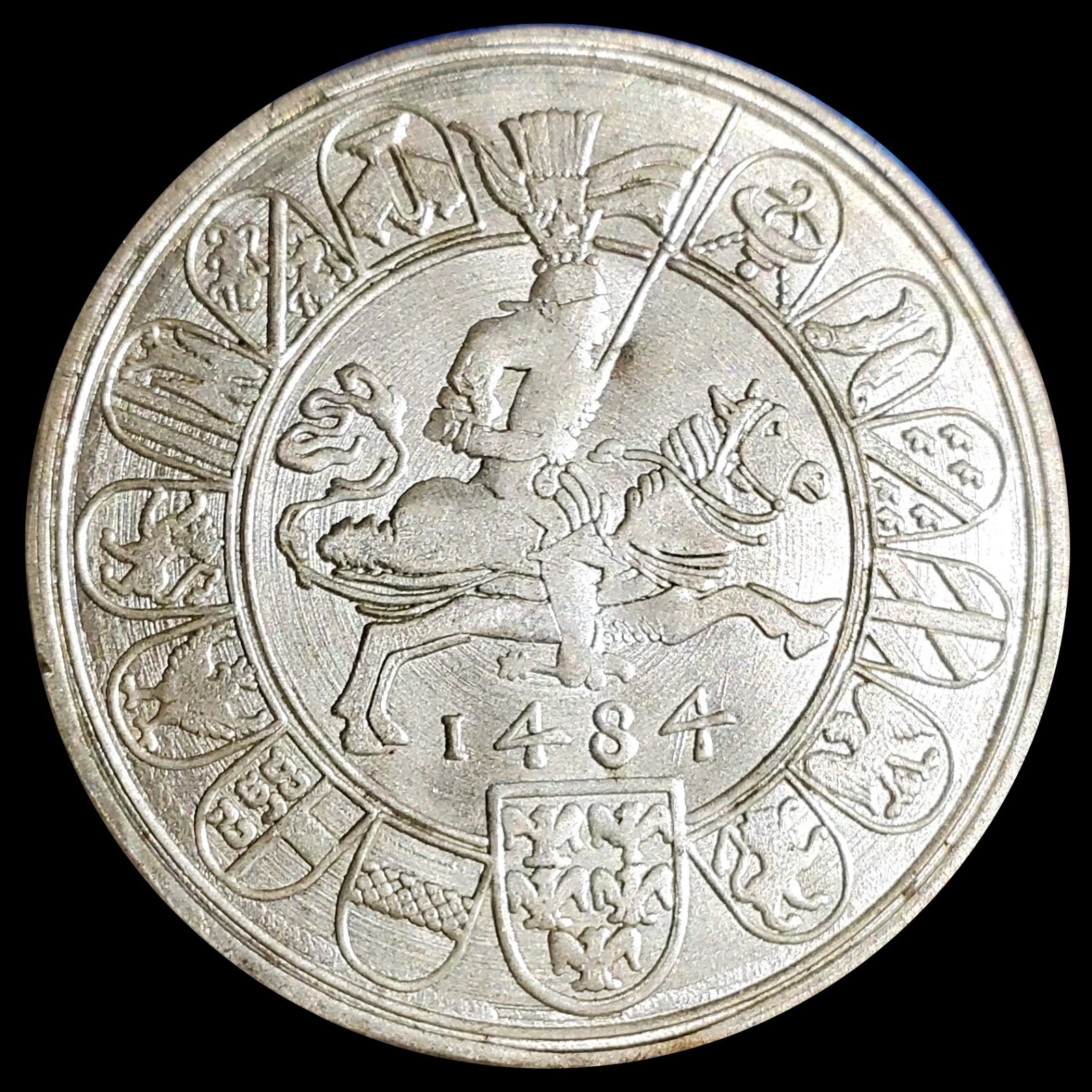 1484 Austria Maria 1/2 Half Thaler Large BU UNC Silver Coin (RESTRIKE ...