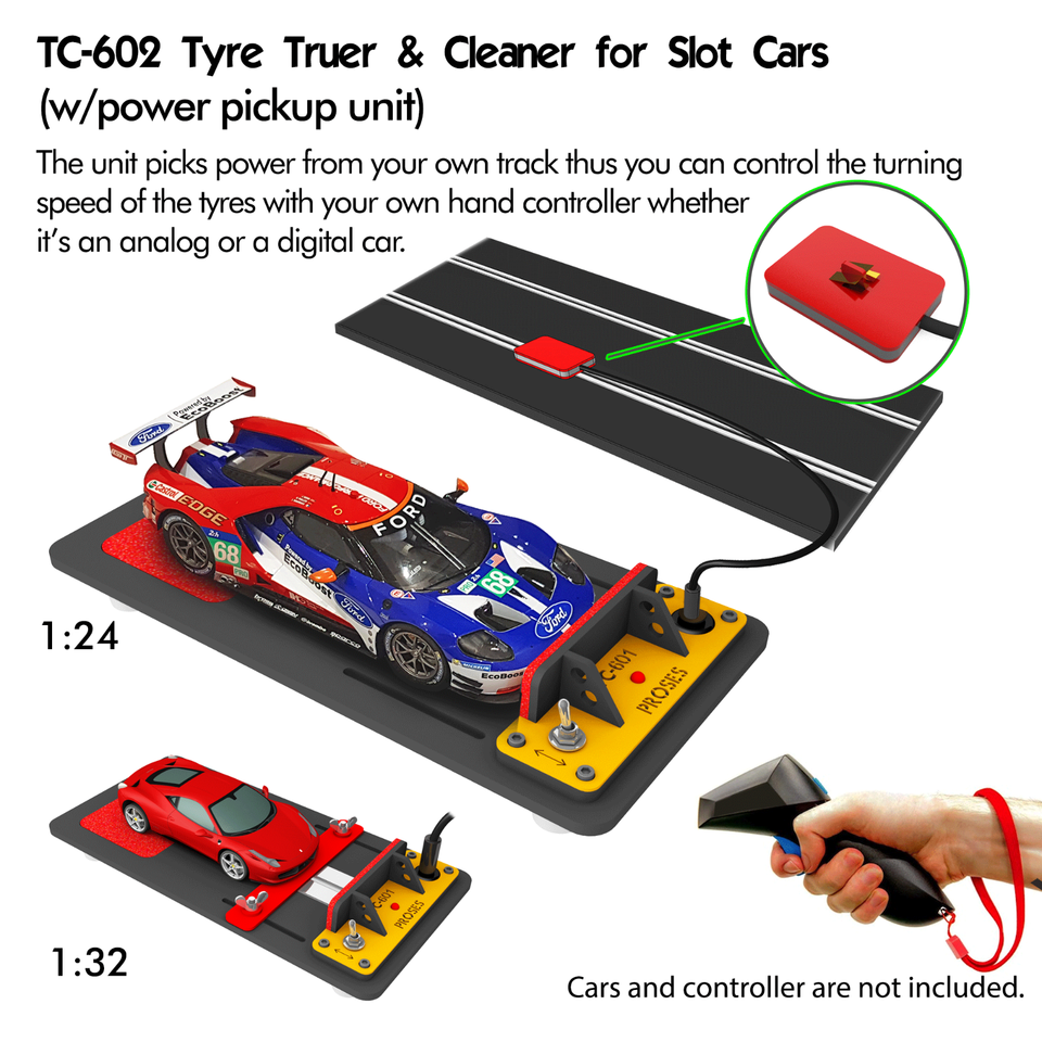 SLOT CAR TOOL PACK 1:64 TO 1:24 SCALE (Truer/Cleaner, Track Tester ...