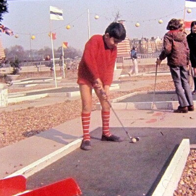 Indian Boy Miniature Golf 1980s Vintage Color Slide Film Photograph | eBay