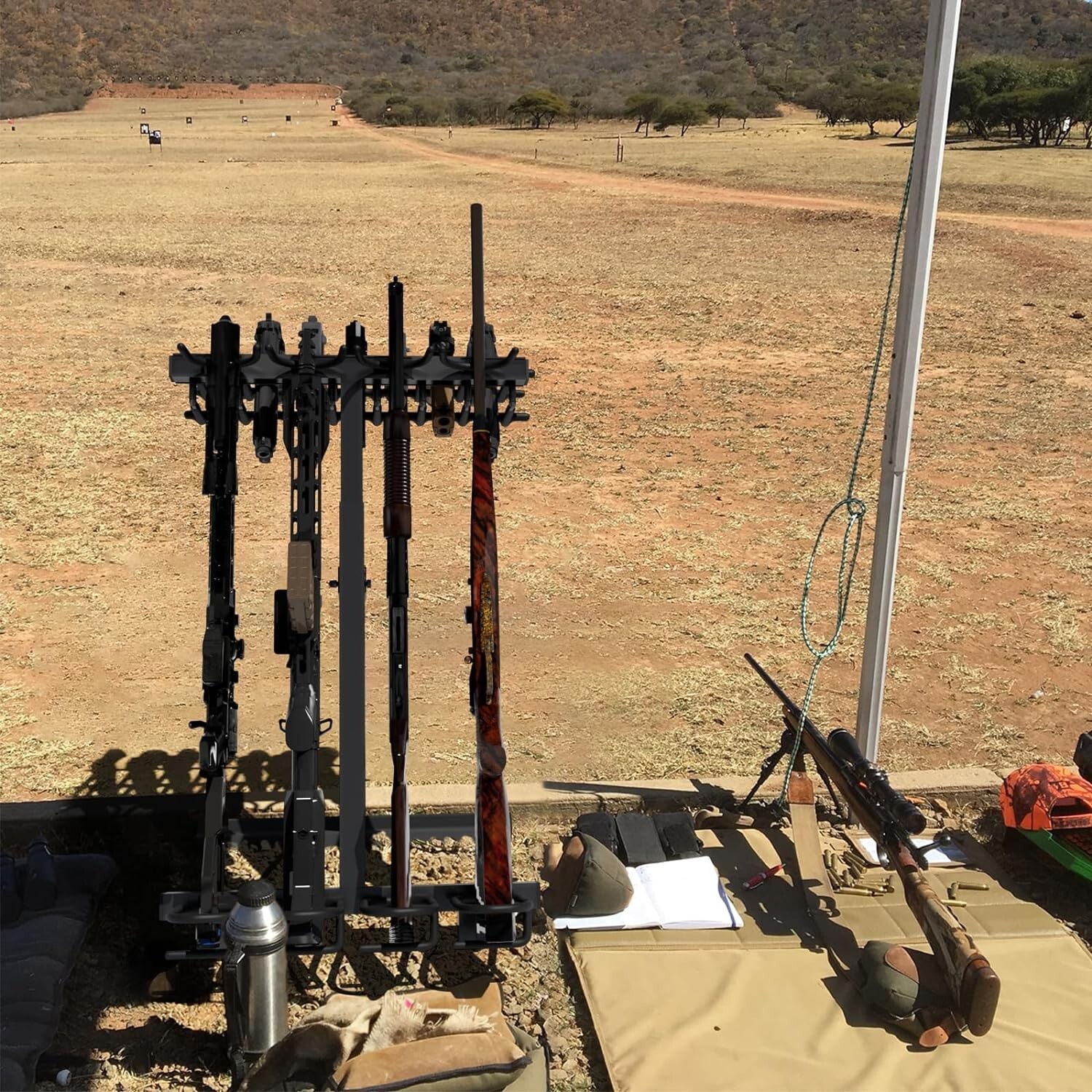 Portable Folding Gun Rack Rifle Rack Metal Shotgun Carbine for Shooting ...