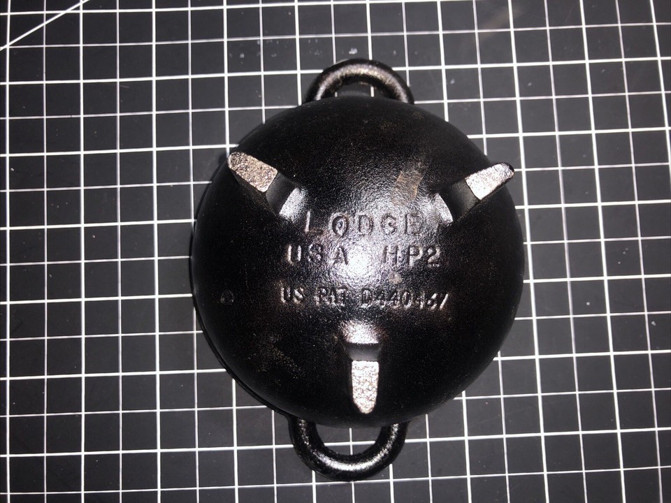 Lodge USA HP2 Cast Iron Half Pint 3-Legged Serving Kettle Vintage | eBay