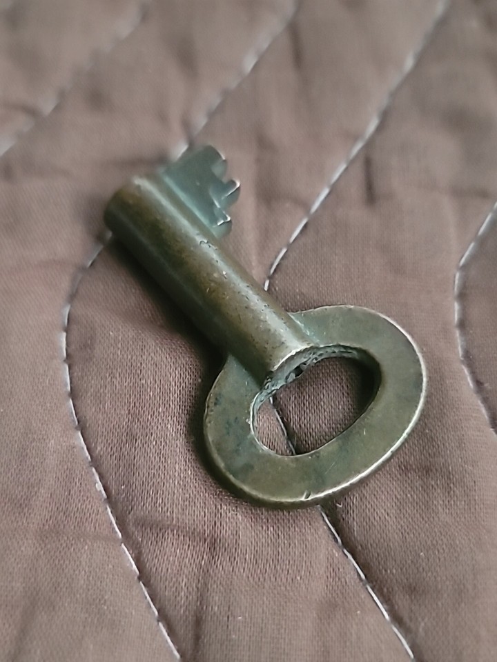 Unusual Heavy Thick Brass Barrel Key☆ Old Metal Key from a Santa Fe ...