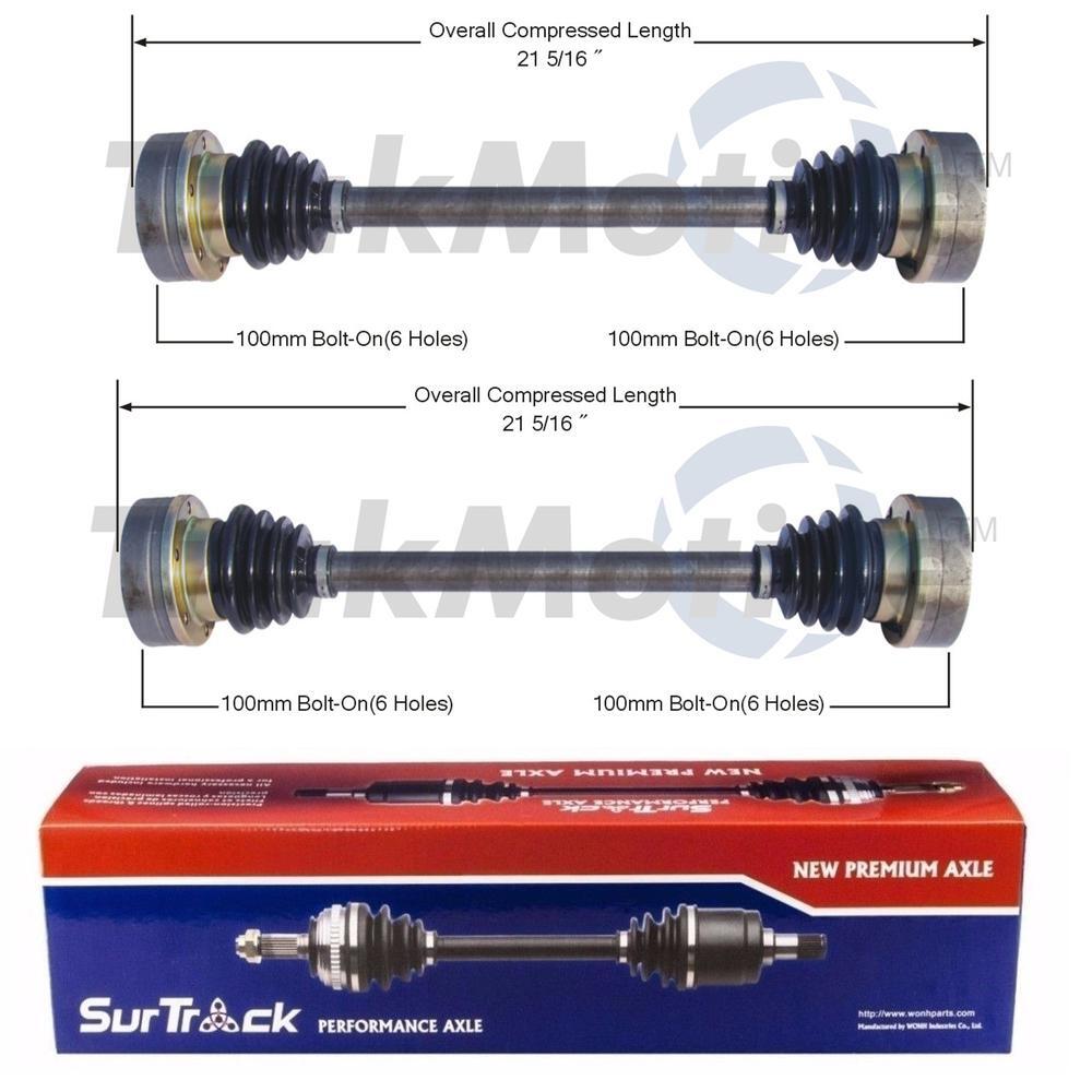 SurTrack Pair Set of 2 Rear CV Axle Shafts For Porsche 924 944 VW ...