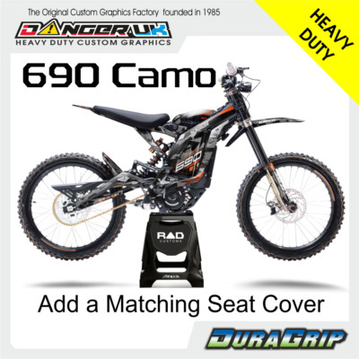 Sur-Ron Graphics, Surron Sticker Kit, Suron Decals, Seat Cover 690 Camo ...