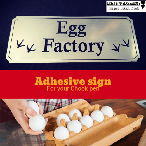 Adhesive sign for the chook pen chicken pen egg factory chook house hen ...