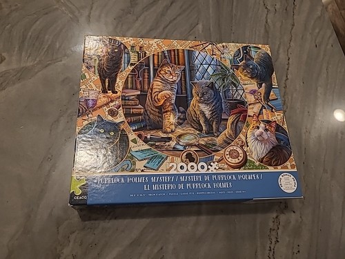 Lisa Parker Cats Purrlock Holmes Mystery 2000 PC Puzzle Brand New Ceaco ...