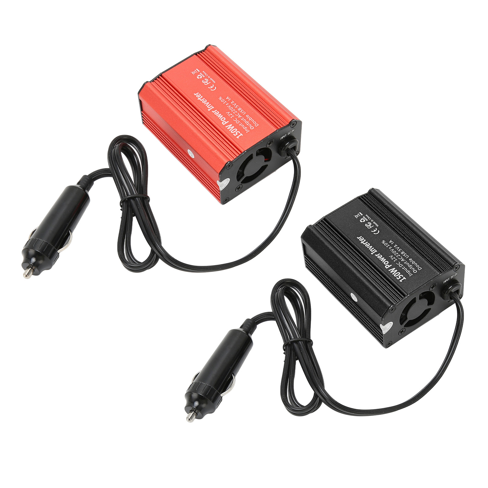 Car Power Inverter 150W 12V DC To 220V AC With Dual USB 2.1A Output For ...