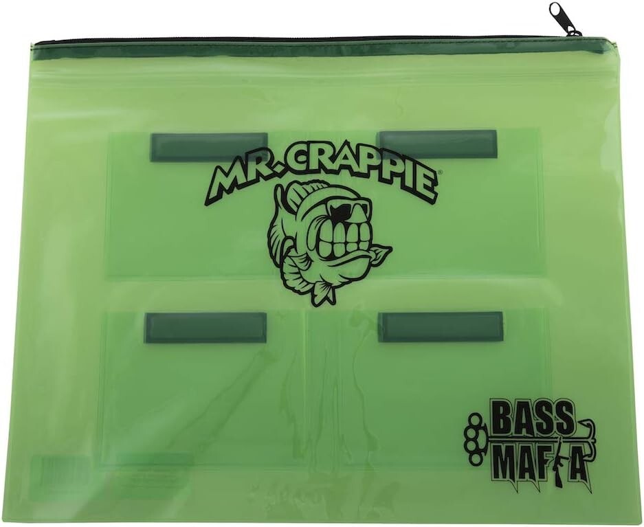 (2) Bass Mafia 4-Banger Mr Crappie 13"x16" Fishing Waterproof Green ...