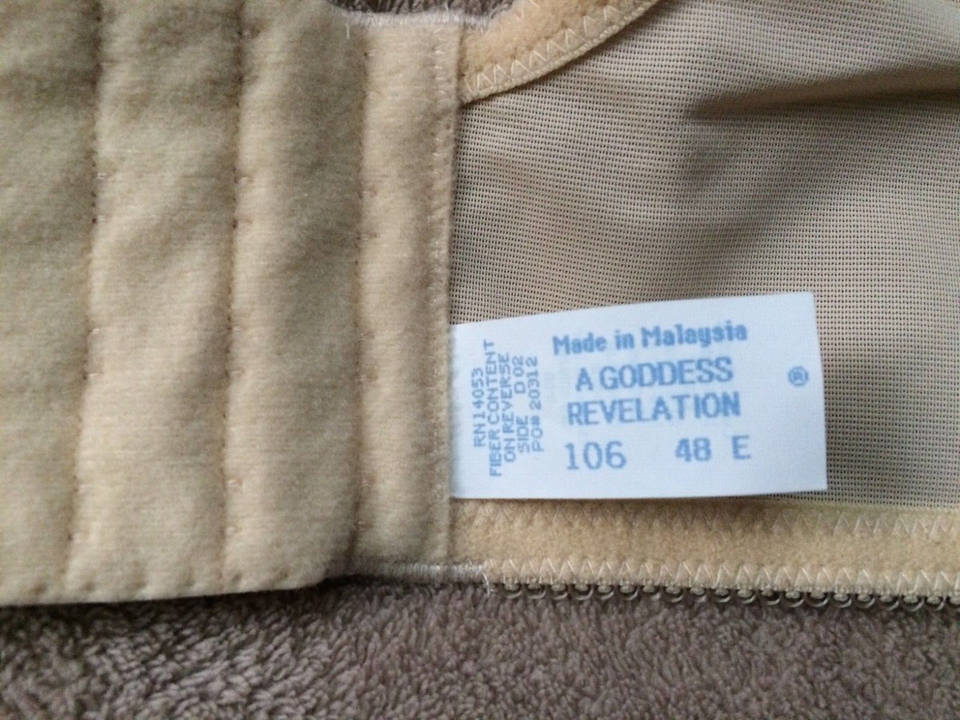 Goddess 48E Revelation Beige All Over Lace Underwire Cup Bra Style 106 ...