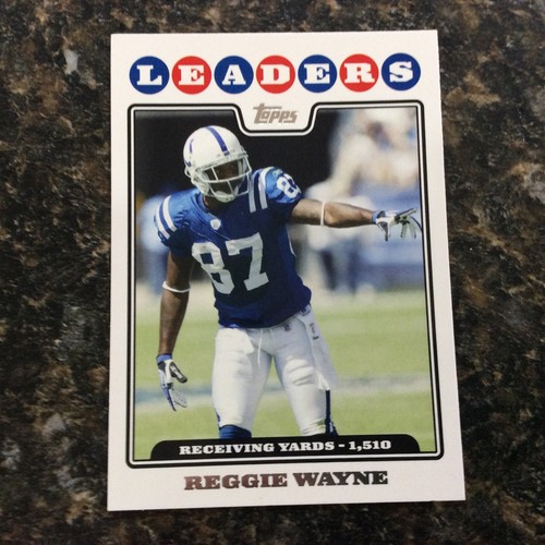 2008 Topps #292 Reggie Wayne Receiving Leaders Indianapolis Colts | eBay