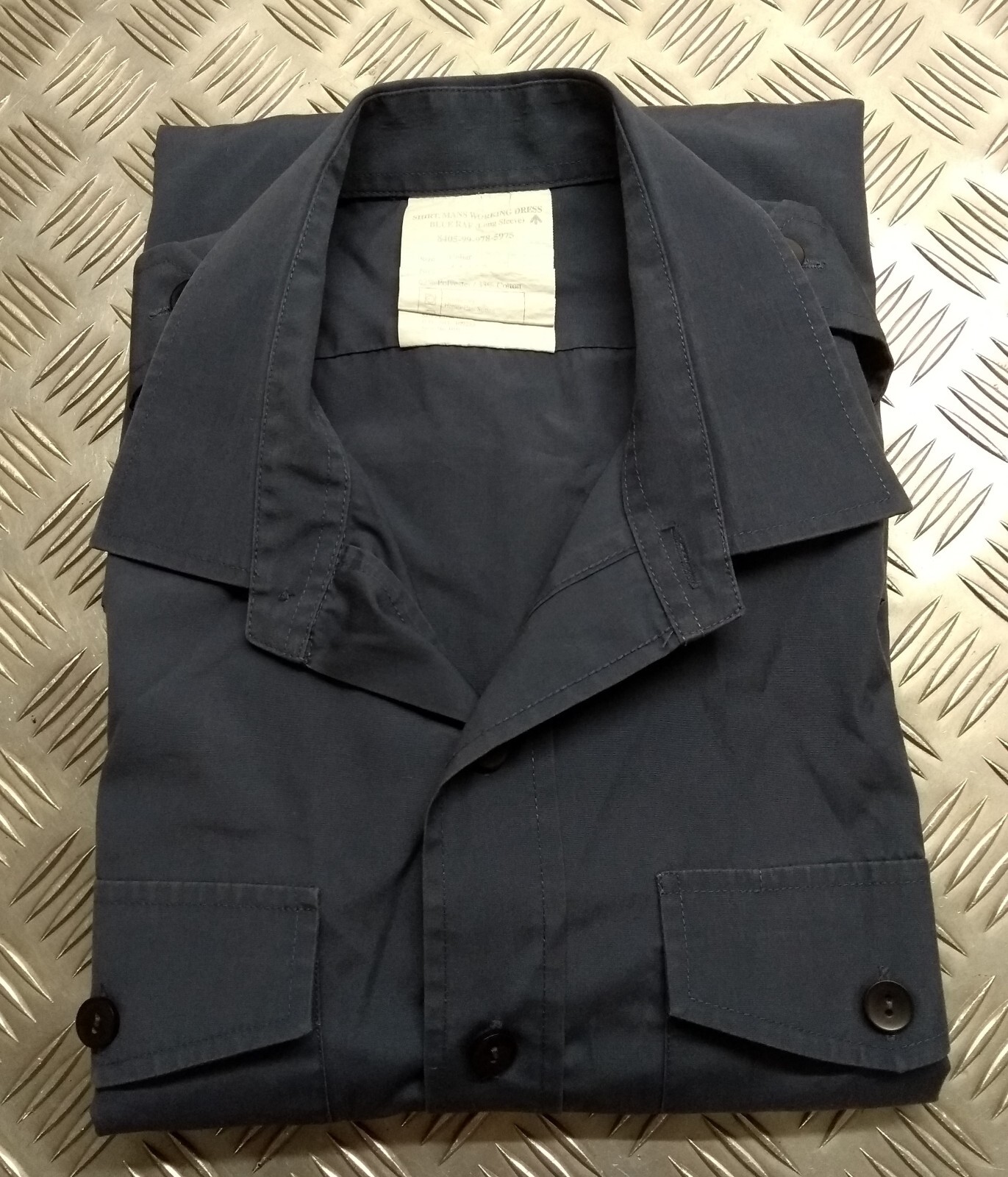 RAF Working Shirt Long Sleeve British Air Force Blue / Blue Grey Colour ...