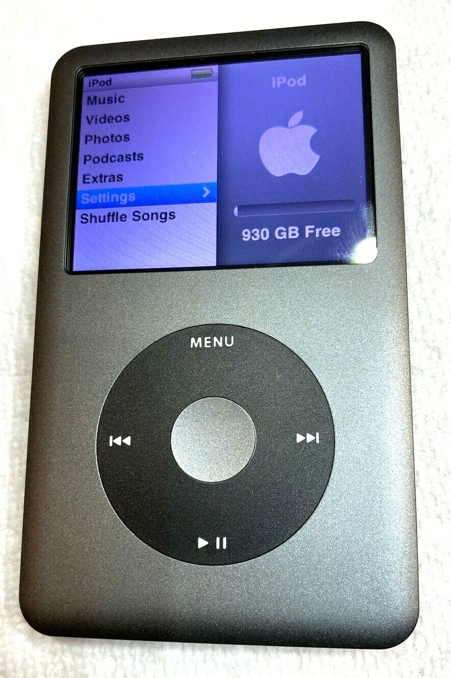 Apple iPod classic 7th Generation Gray Black (1TB) - Bundle with new ...