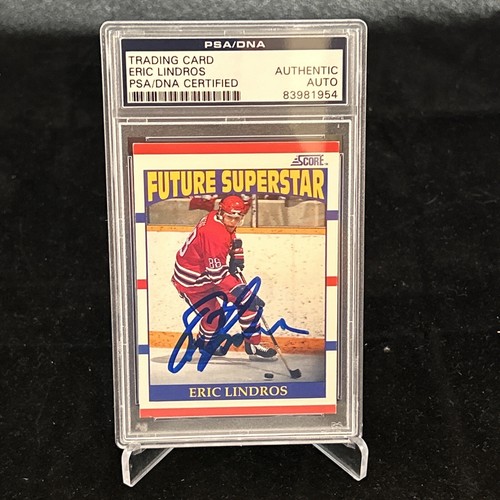 1990 Score #440 Eric Lindros Signed Rookie Card Autograph RC Auto PSA ...