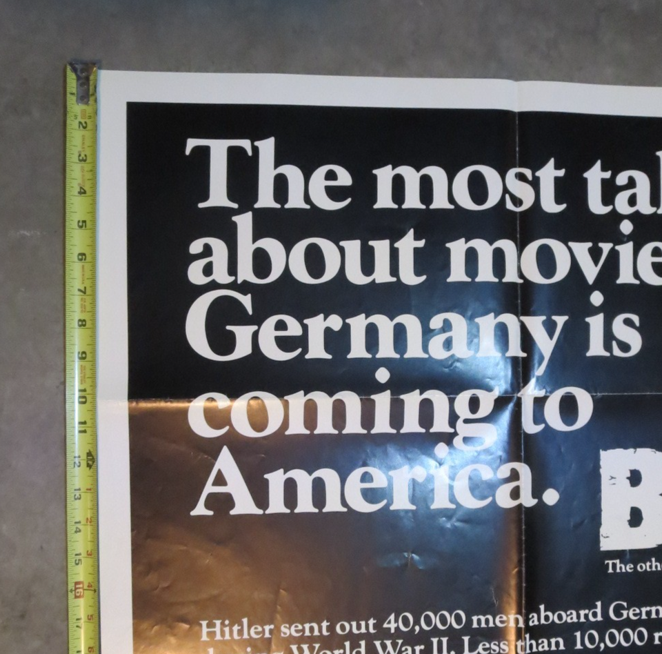 Das Boot Original One Sheet Folded Movie Poster 27” X 41” World War 2 ...