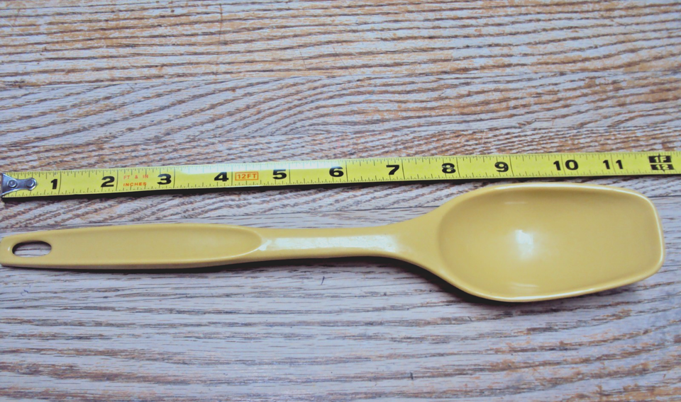 Vintage NYLON PLASTIC FOLEY Retro Gold Spoon Solid SERVING MIXING ...