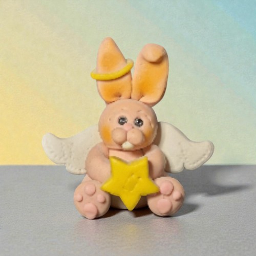 Vintage Suzi Little Blessings Angel Bunny Rabbit Shooting Star Clay ...