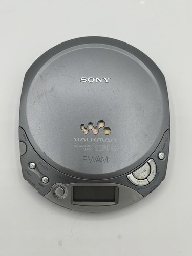 SONY D-F20 ESPMAX Walkman CD Player +AM/FM Radio Discman Silver *Tested ...