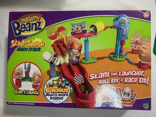 Rare Mighty Beanz SlamNSmash Race Track +2 Limited Beanz in box As New ...