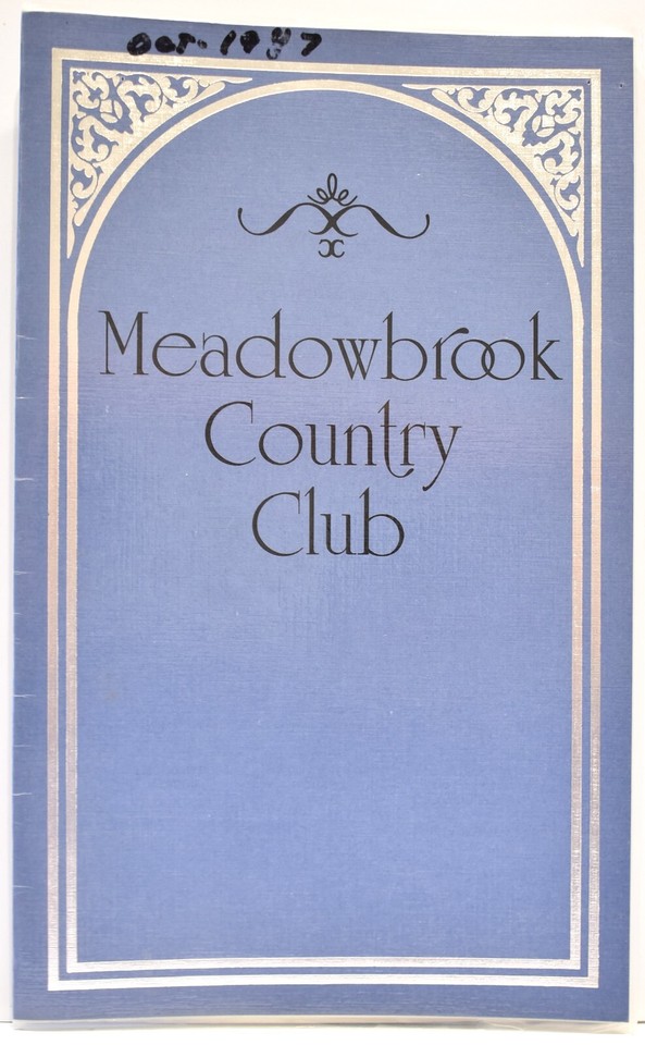 1987 Meadowbrook Country Club Restaurant Menu Golf Resort Garner North Carolina | eBay