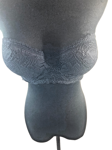Xhilaration women's bra size 38B black strapless padded with underwire ...