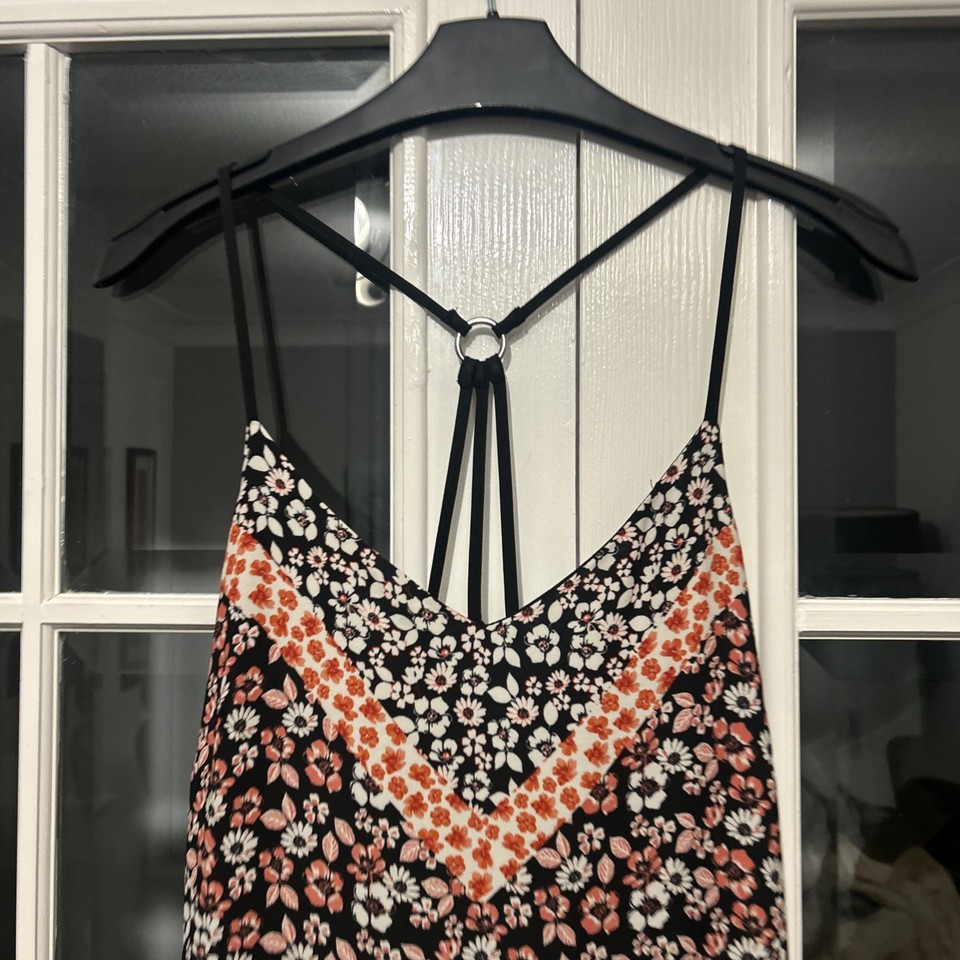 New Look Sheer flower Print Dress With Side Splits Size 8 | eBay