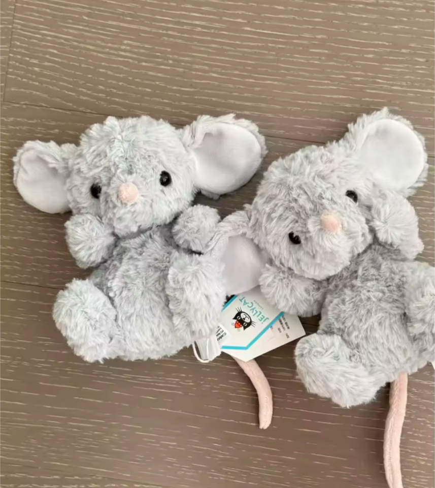 JellyCat Inspired Yummy Mouse Soft Plush Toy Gray Stuffed Animal Toy | eBay