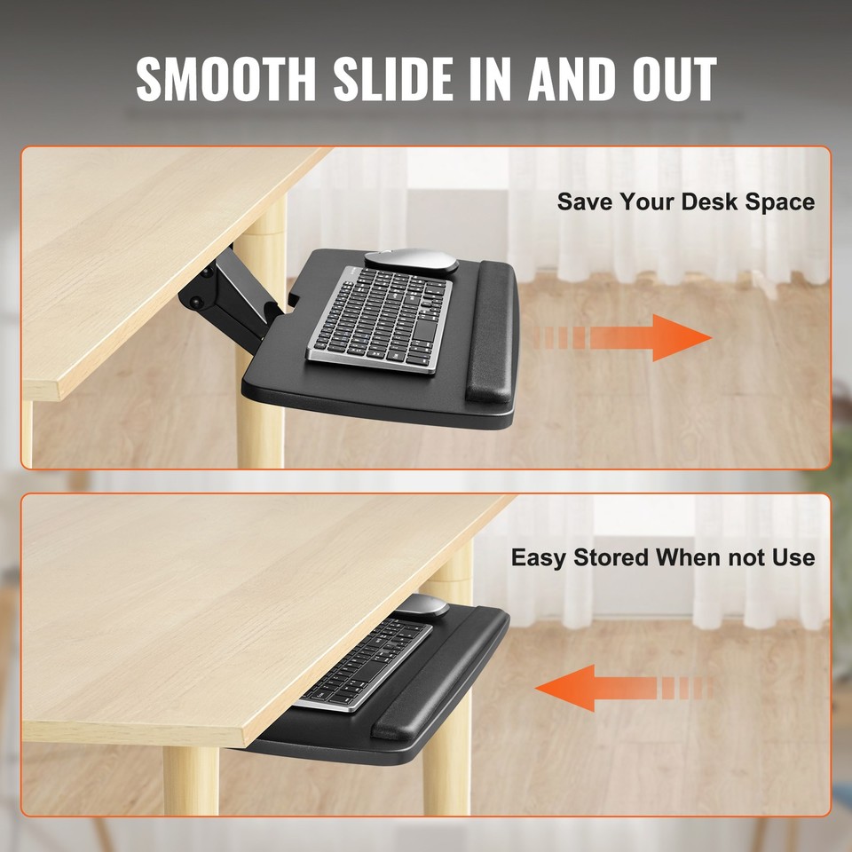 Uimoso Keyboard Tray Under Desk Ergonomic Pull out Keyboard/Mouse Tray ...