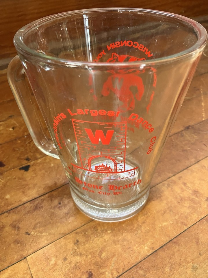 The Stone Hearth Wisconsin Bucky Badger Mug Night Beer Pitcher Madison ...