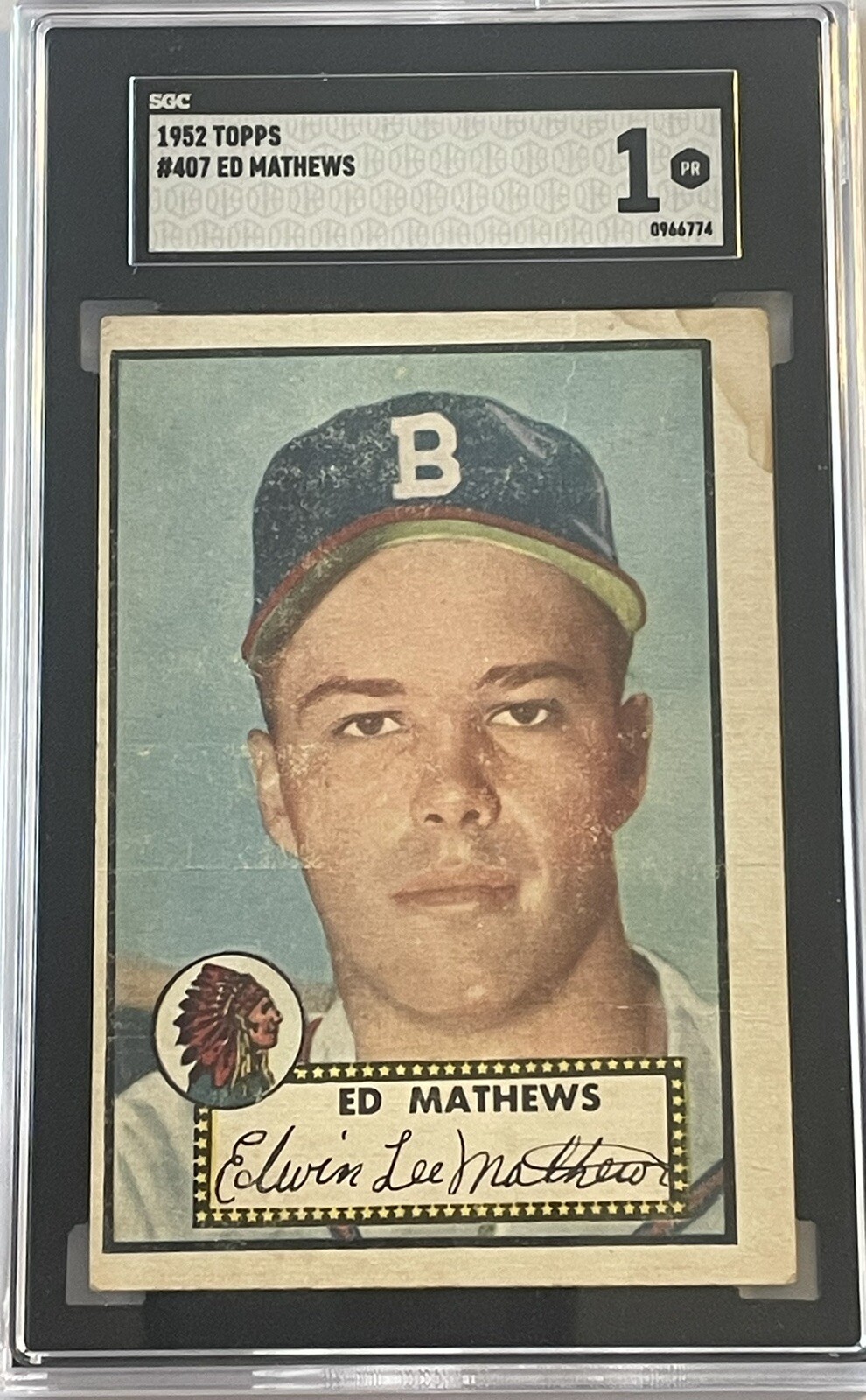 1952 Topps 407 Ed Mathews SGC 1 Rookie | eBay