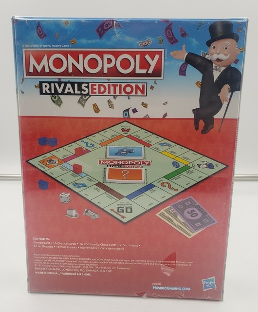 Hasbro Monopoly Rivals Edition Board Game 2 Players 2020 for sale ...