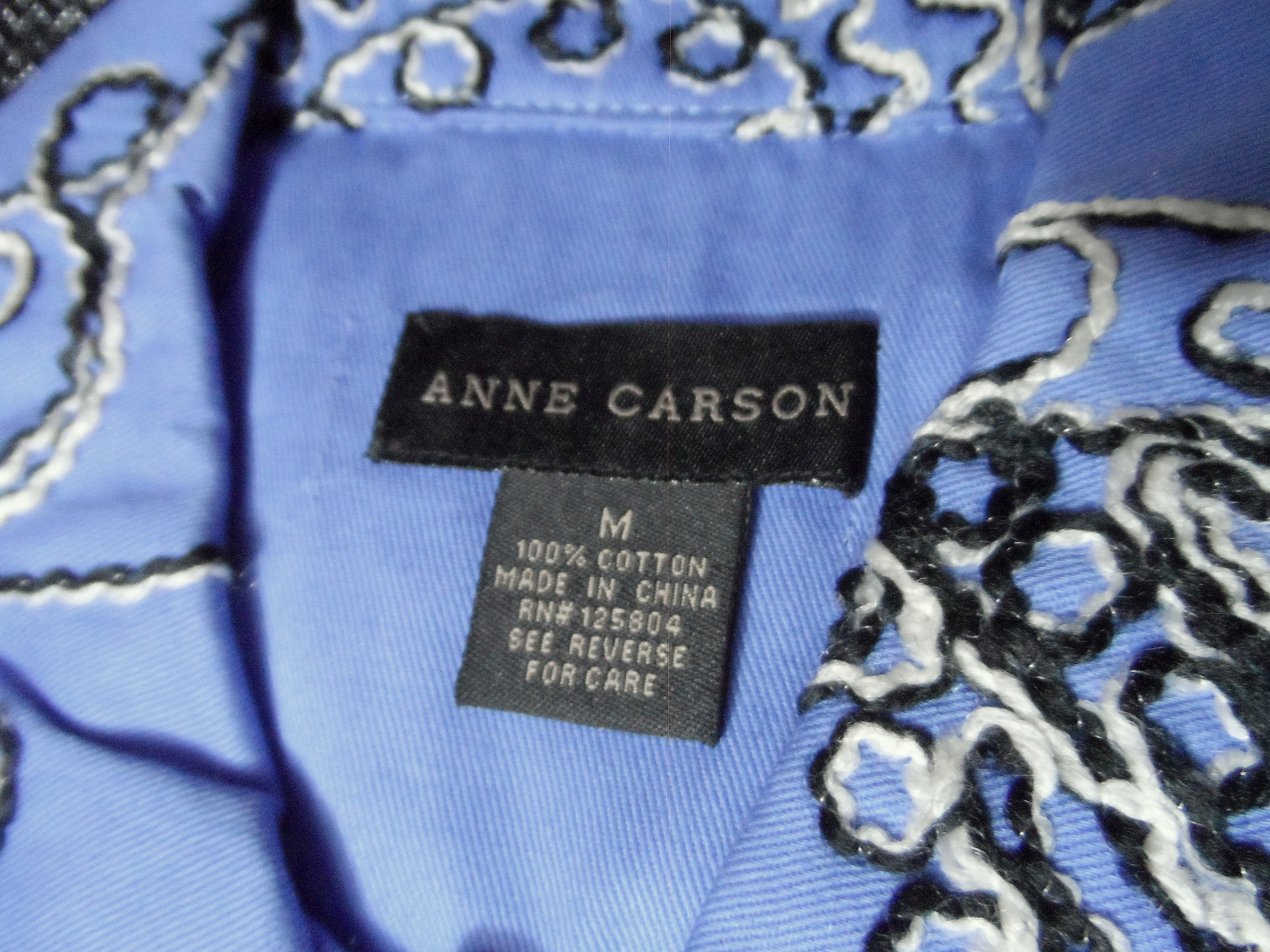 Nwt ANNE CARSON Western Jean Jackets ML Blue Pink Floral Embroidered ...