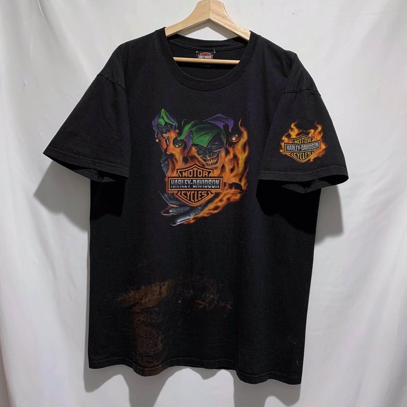Vintage Harley Davidson Fire Flames Jester Joker Rare… - Gem