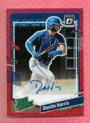 DUSTIN HARRIS 2023 PANINI DONRUSS OPTIC RED ROOKIE RC AUTOGRAPH AUTO ...