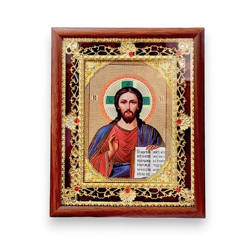 Greek Orthodox Icon on Wood Jesus from Kazan, Gilded Handmade Filigree ...
