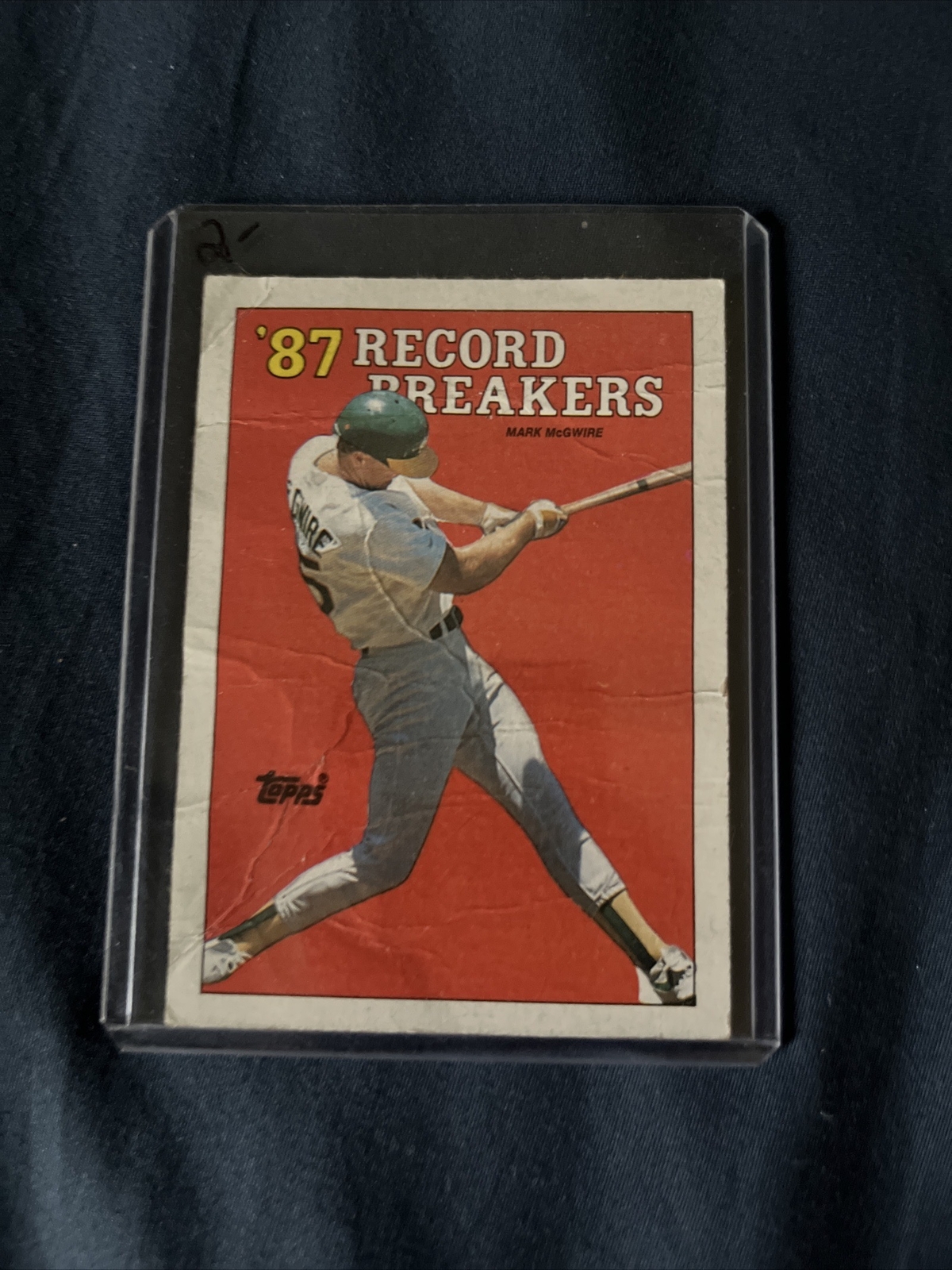 1988 Topps Baseball Error Card Mark McGwire 87 Record Breakers #3 ...