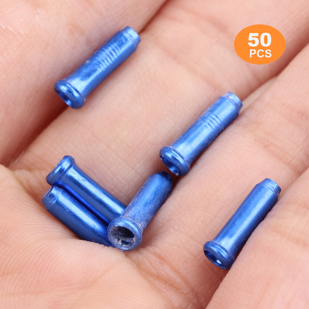 50pcs Aluminum Bike Bicycle Brake Shifter Inner Cable Tips Wire End Cap ...