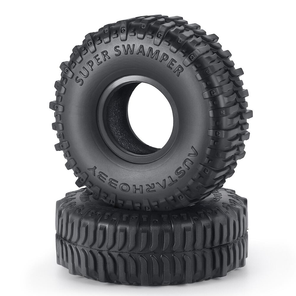 FLYXM Rubber 1.0" Super Swamper Mud Wheel Tire for RC 1:24 Axial SCX24 ...