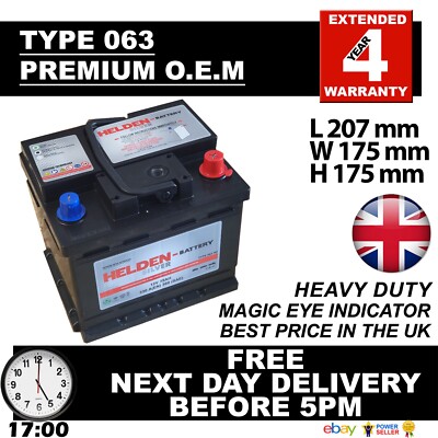 RENAULT CLIO 1.1 1.2 1.4 1.6 CAR BATTERY 063 12V XTRAHEAVY DUTY ...
