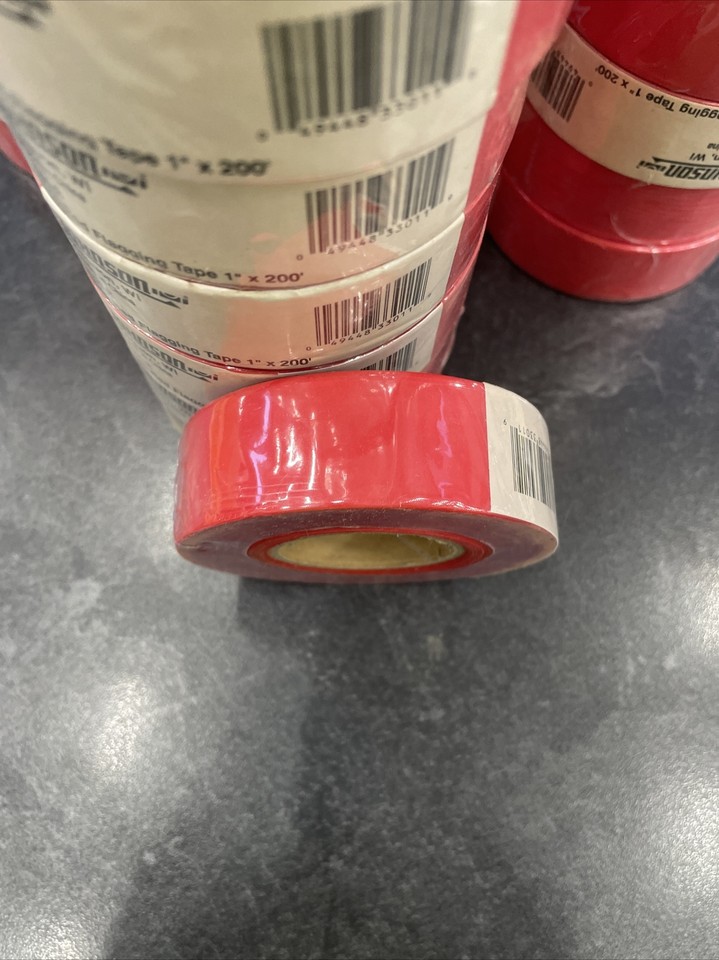 Johnson Glo-Red Flagging Tape 1"x200' Ribbon For Survey Construction ...