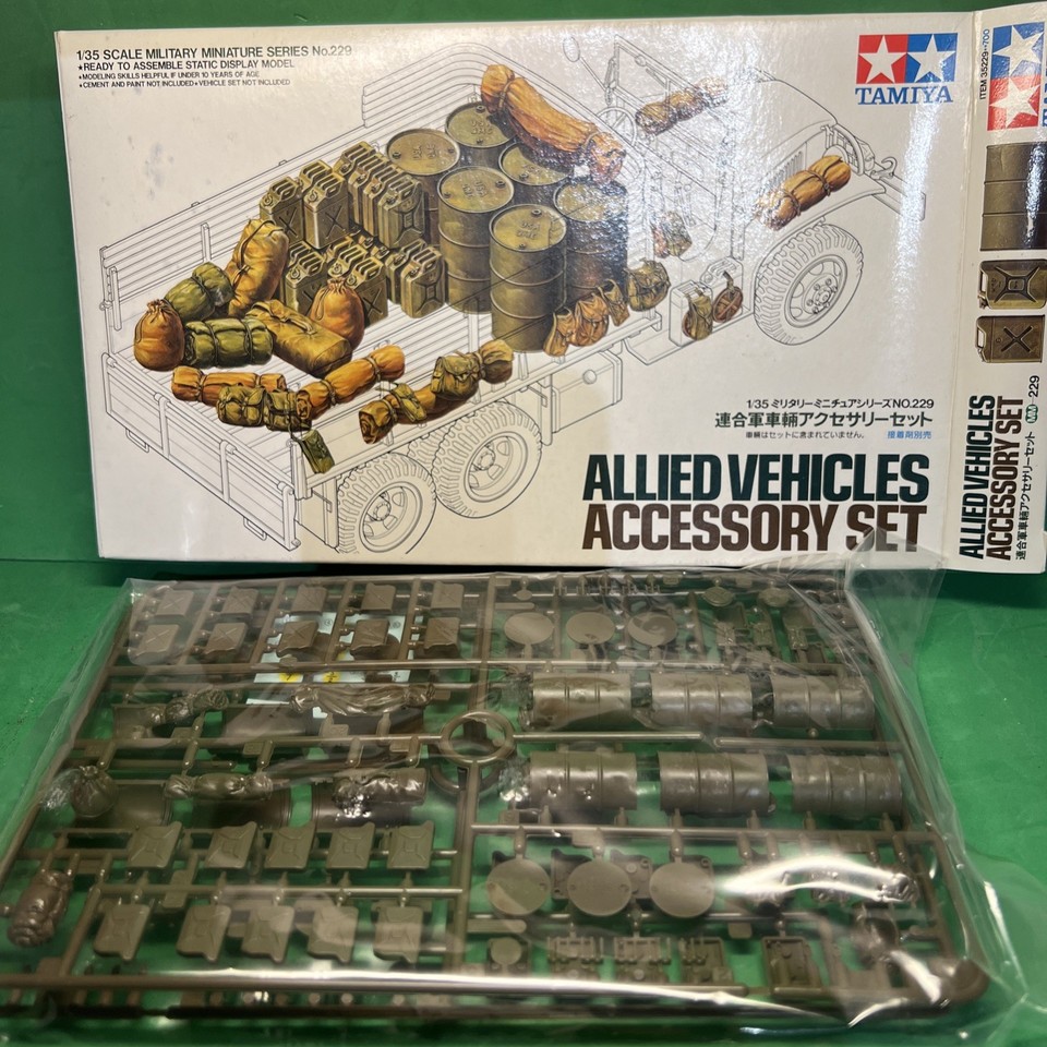 Tamiya 35229 Accessory Set for Allied WWII Vehicles Plastic Model Kit ...