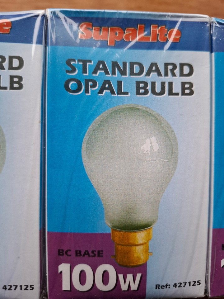 10 Superlite 100watt GLS Light Bulbs BC B22 Bayonet Old Style Standard ...