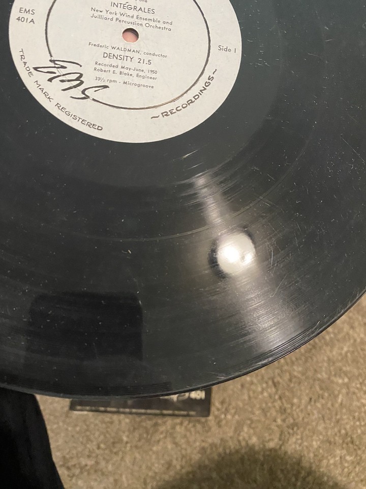 Rare - Complete Works of Edgar Varese Vol. 1 - 1951 EMS 401 LP Vinyl ...