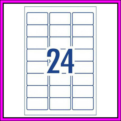 100 Sheet 24 Per Page A4 Self Adhesive Shipping Address Labels Printer ...