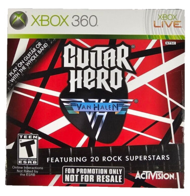NEW SEALED Xbox 360 Guitar Hero Van Halen Game RARE Promo Version ...