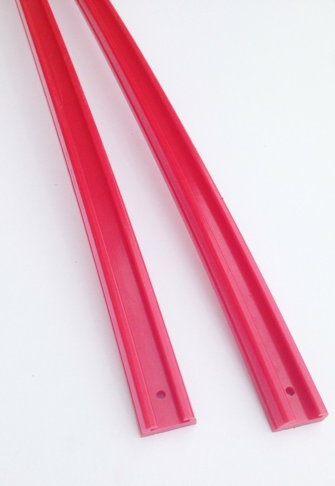 UHMW Hyfax Slides for Ski-doo - Profile 28 56" long -PAIR - RED | eBay