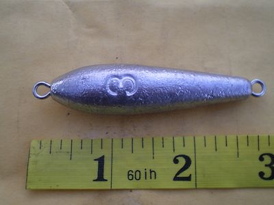 30 PCS. IN LINE TROLLING SINKER, 3 OZ. WITH STAINLESS STEEL WIRE EYE | eBay