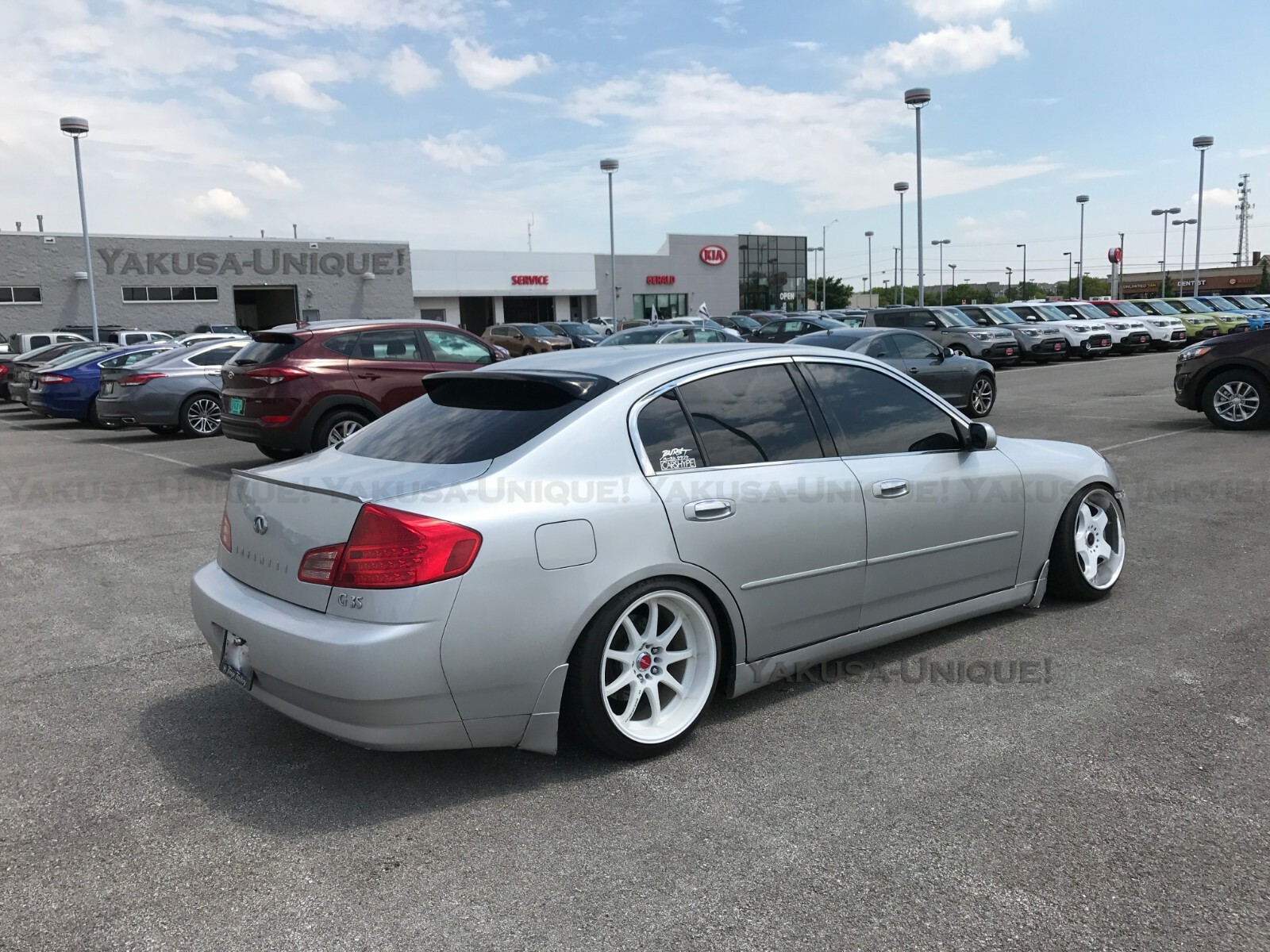 Fits 03-06 Infiniti G35 V35 Sedan Yakusa Unique! Roof Wing Rear Visor ...