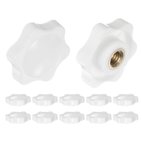 12pcs Star Knobs M8 Thread 32mm Head Non-Through Hole Brass Insert Knob ...