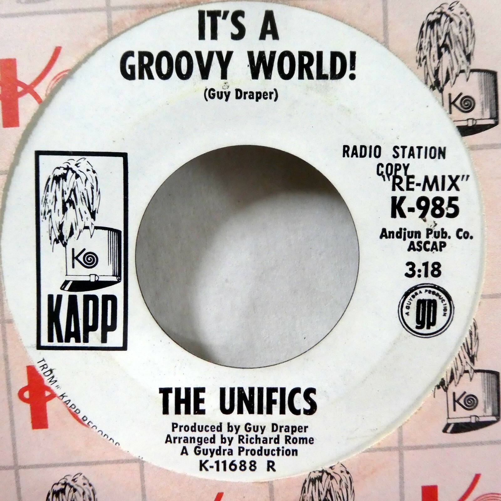 The UNIFICS 45 It's A Groovy World 1969 KAPP Northern Soul PROMO VG+ Jr 1362 | eBay