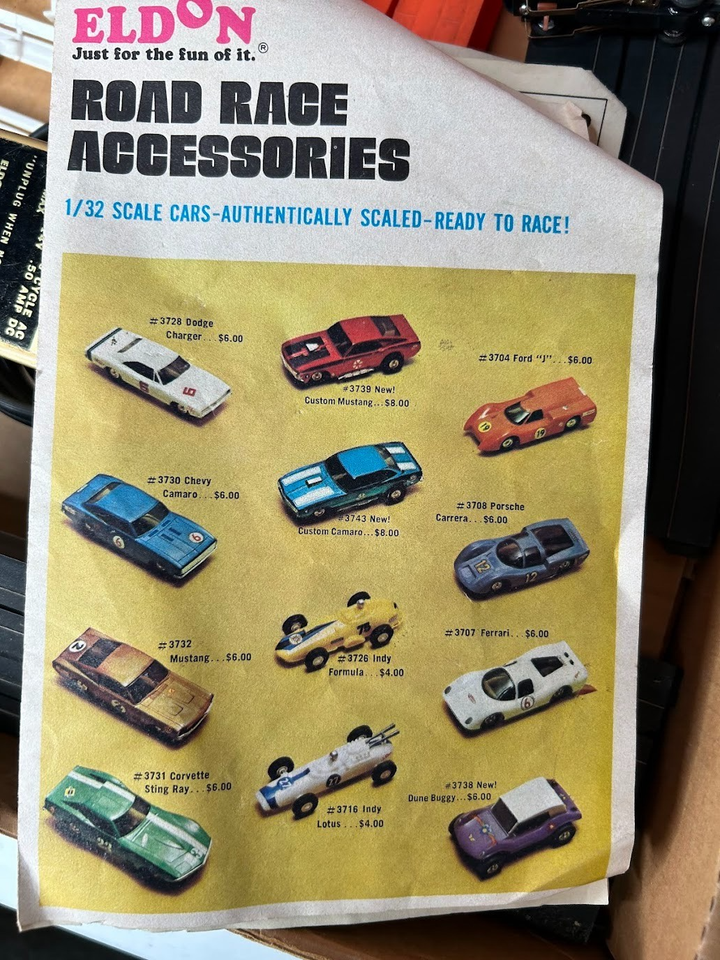 Eldon 1/32 over & under 8 HO Road Race Set Rare Japan 1968 | eBay